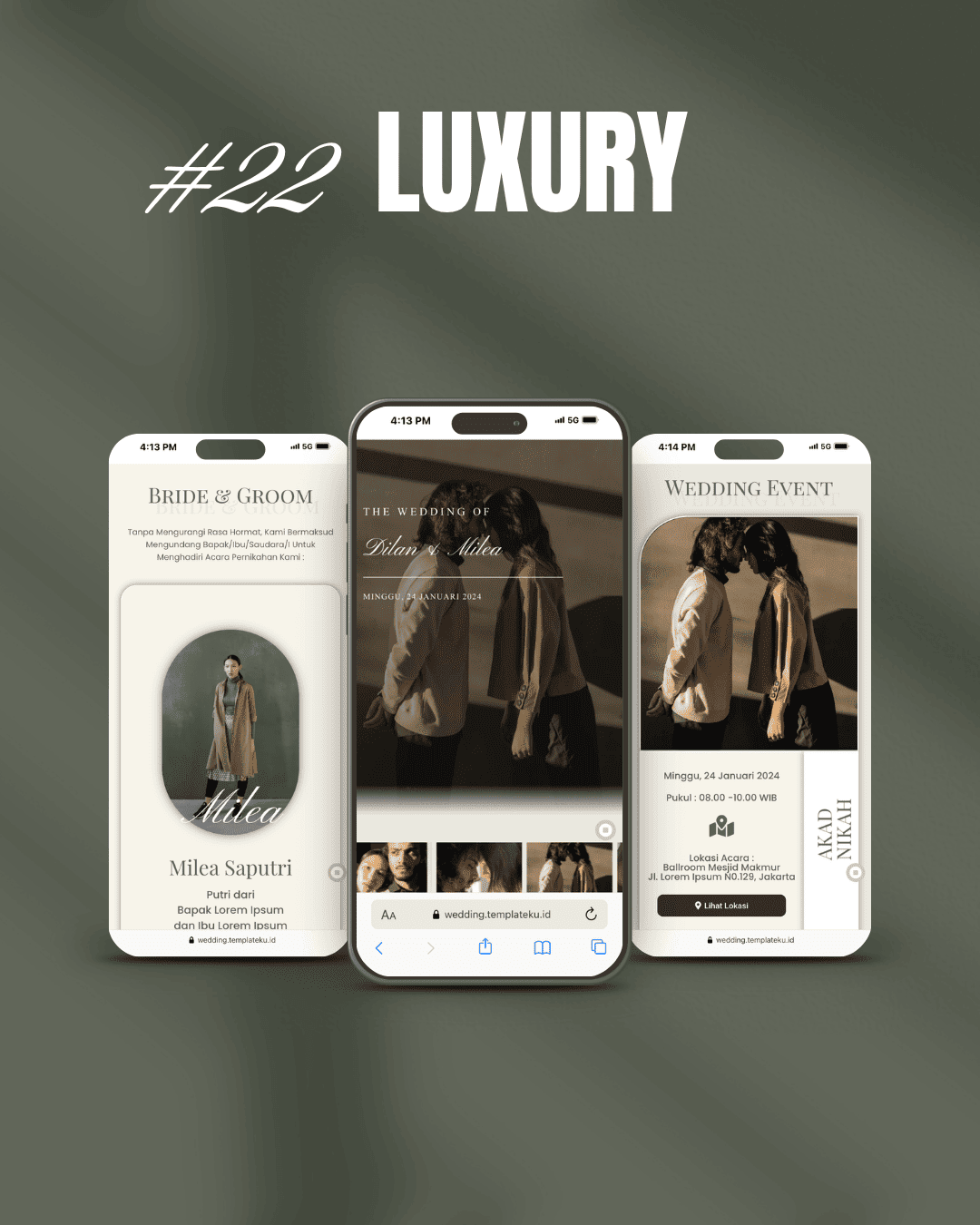 Undangan Digital Tema Luxury #22 | Sitemu